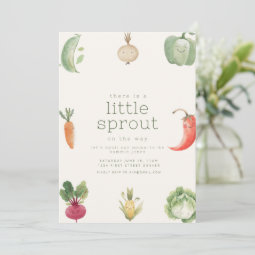 There is a Little Sprout on the Way Baby Shower Invitation | Zazzle