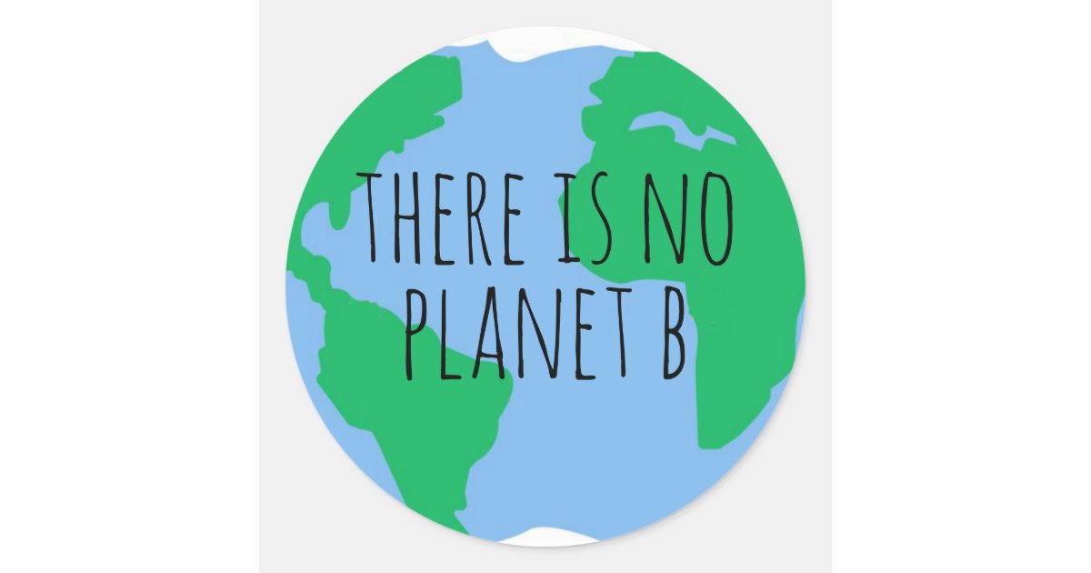 There is no Planet B - Earth Classic Round Sticker | Zazzle