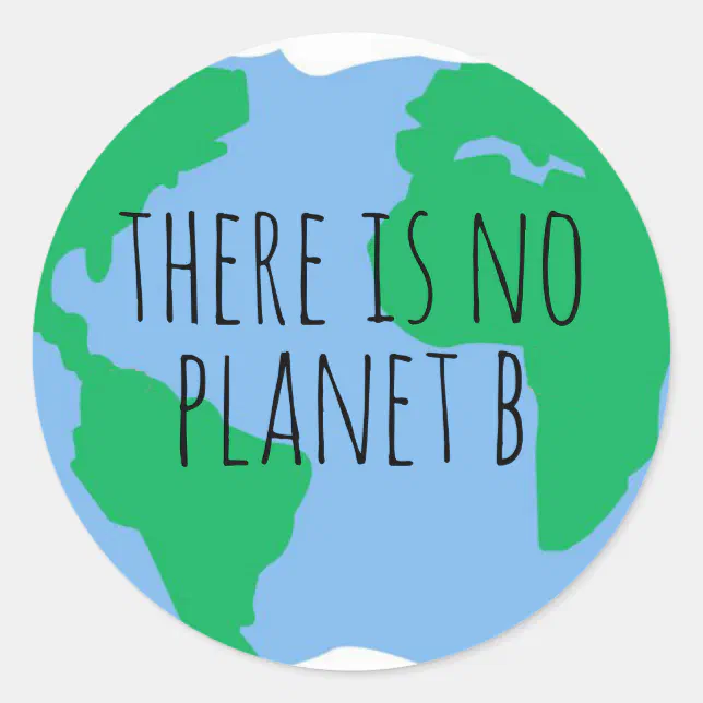 There is no Planet B - Earth Classic Round Sticker | Zazzle
