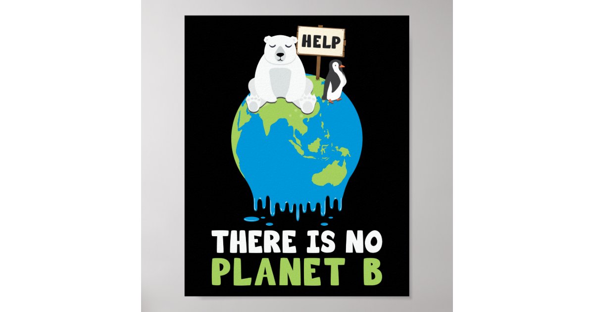 There Is No Planet B Earth Day Climate Change Poster | Zazzle
