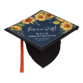 There is no Script... Calligraphy Sunflower Graduation Cap Topper | Zazzle