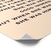 THERE WAS A LITTLE GIRL poem Poster | Zazzle