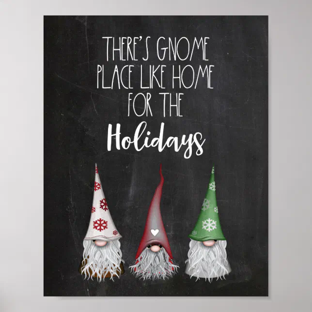 There's Gnome Place Like Home For the Holidays Poster | Zazzle