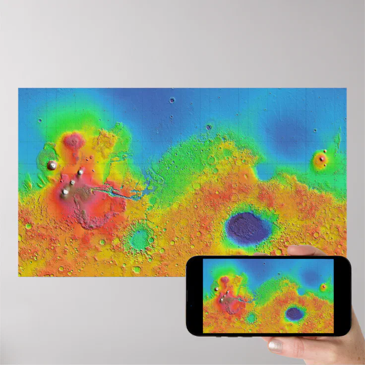 Thermal Inertia Map of Mars Poster | Zazzle