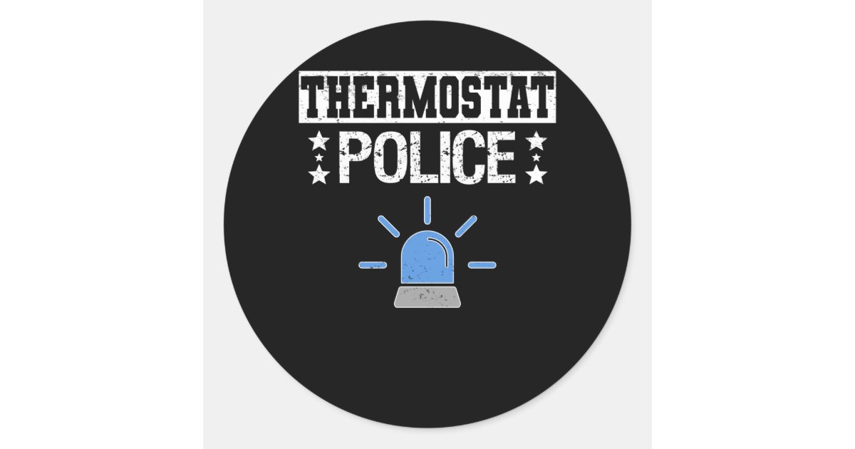 Thermostat Office Heat Summer Temperature Classic Round Sticker | Zazzle