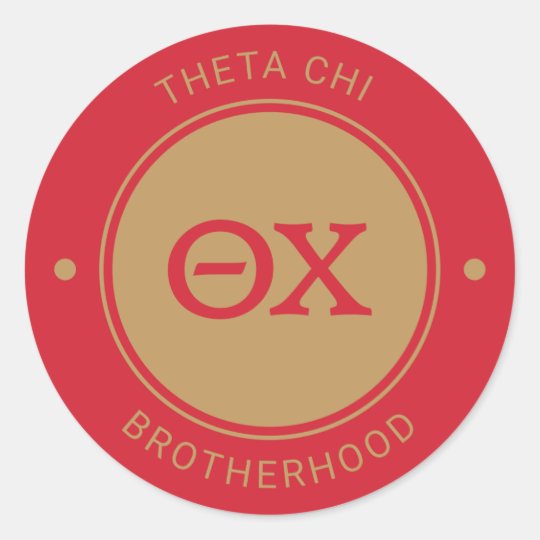 Theta Chi | Badge Classic Round Sticker | Zazzle.com