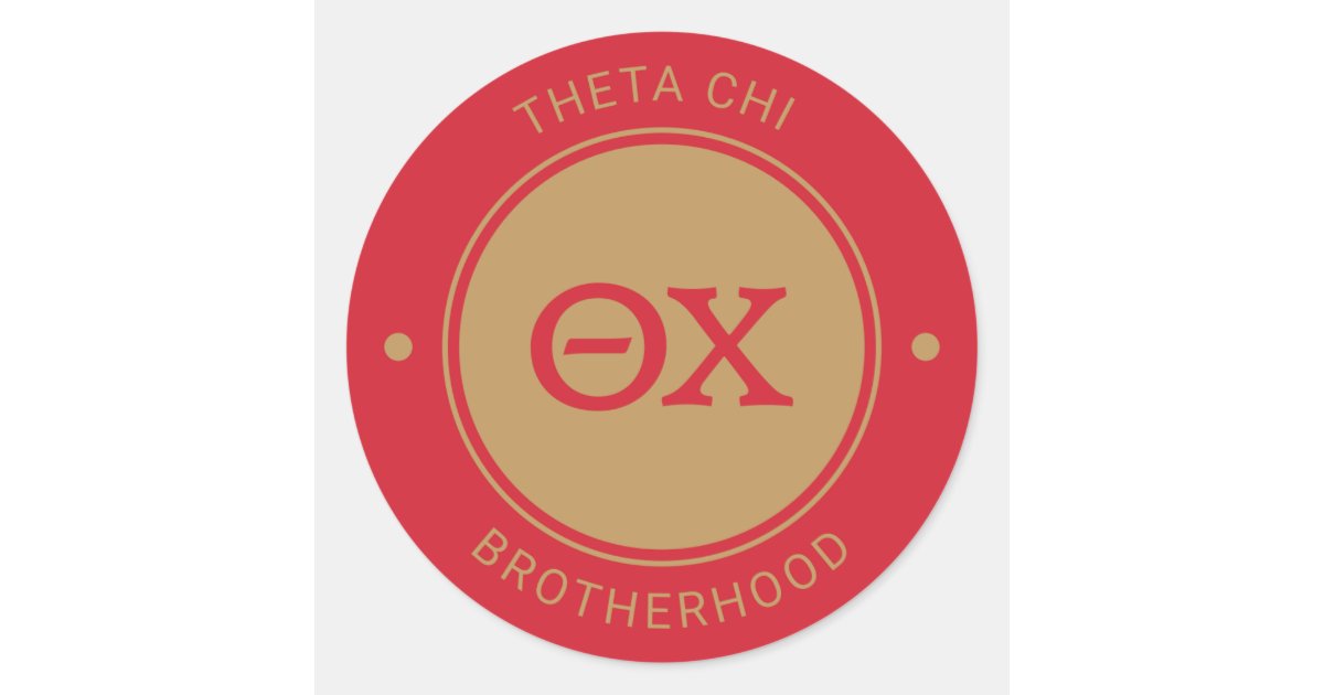 Theta Chi | Badge Classic Round Sticker | Zazzle