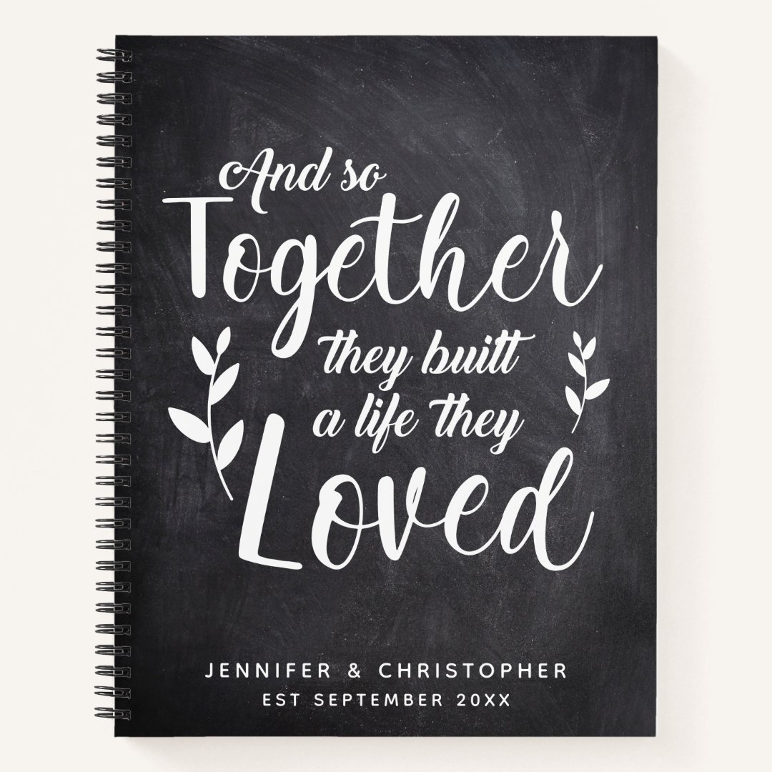 They Build a Life Together Couple's Scrapbook Notebook | Zazzle
