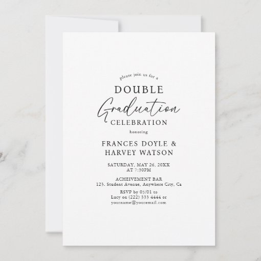 They Did It! Double Graduation Party Invitation | Zazzle