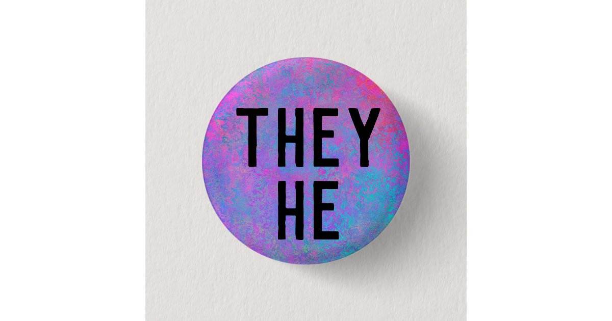 They He Pronouns Button | Zazzle.com