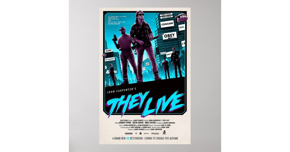 They Live Poster | Zazzle