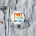 They Them Their Gender Pronouns Button | Zazzle