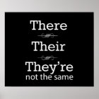 There, Their, They're Poster | Zazzle.com