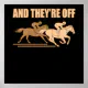 They're Off Horse Racing Barrel Racer Horses Race Poster | Zazzle