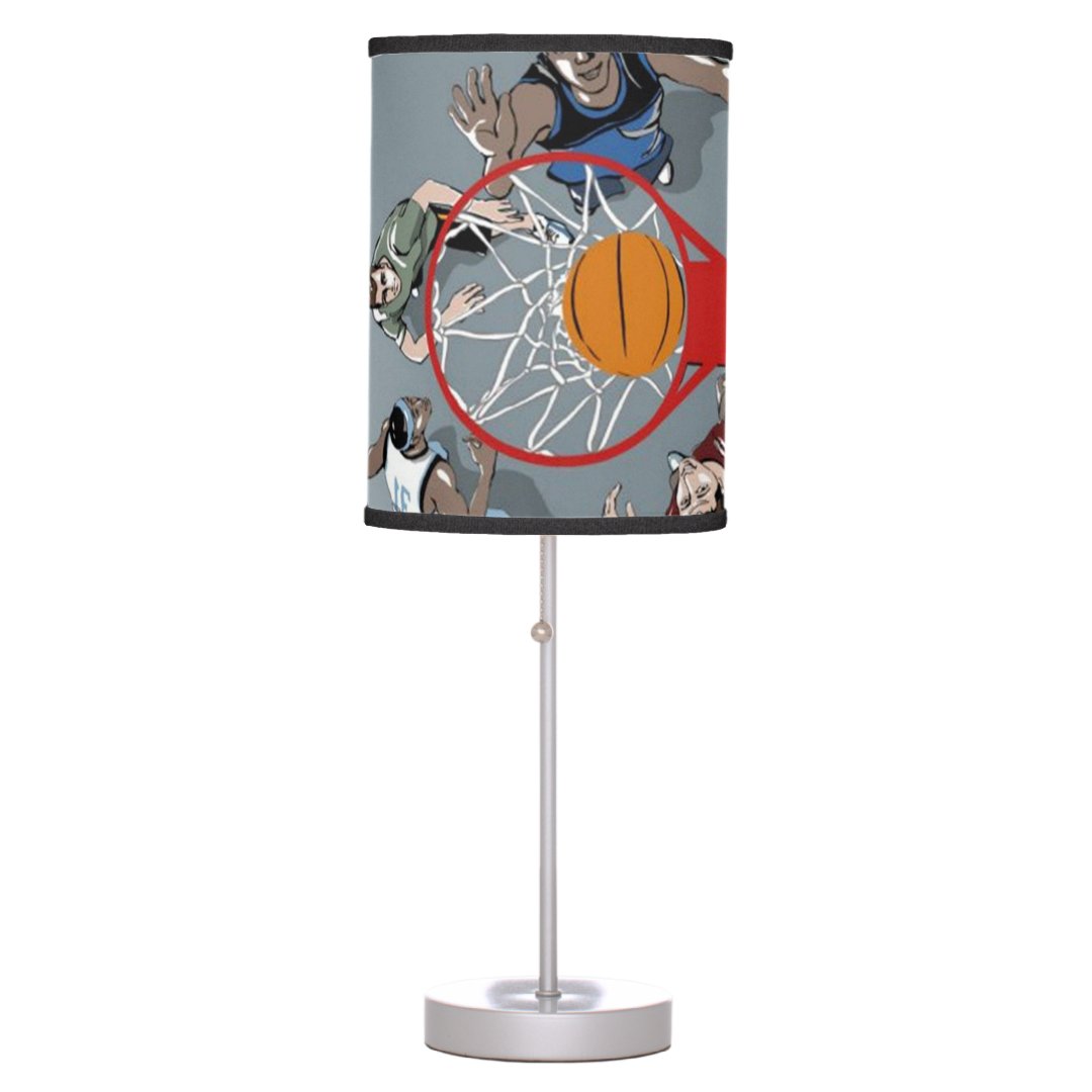 They're Playing Basketball Table Lamp | Zazzle