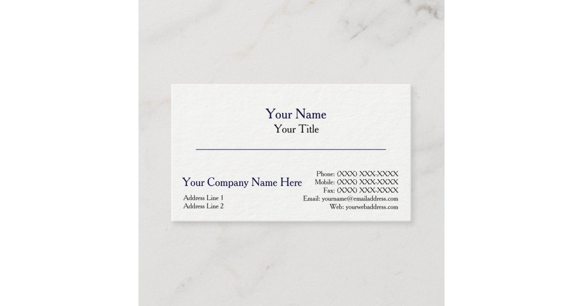 Thick Business Card Template | Zazzle