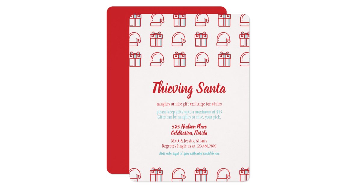 Thieving Santa Christmas Holiday Party Invitation | Zazzle.com