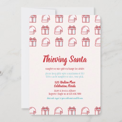 Thieving Santa Christmas Holiday Party Invitation | Zazzle