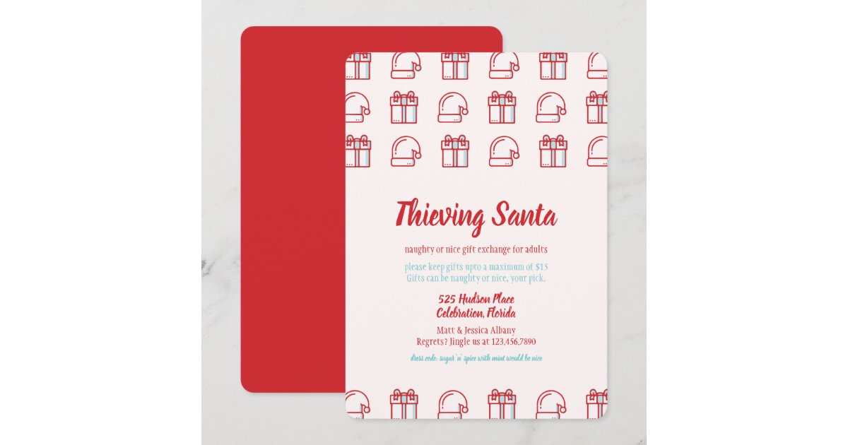 Thieving Santa Christmas Holiday Party Invitation | Zazzle