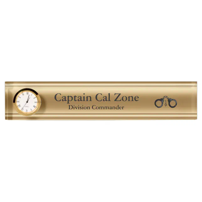 Thin Blue Line - 24 Karat Gold Look Name Plate | Zazzle