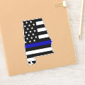 Thin Blue Line Alabama Flag Sticker | Zazzle