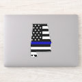 Thin Blue Line Alabama Flag Sticker | Zazzle