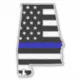 Thin Blue Line Alabama Flag Sticker | Zazzle