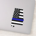 Thin Blue Line Alabama Flag Sticker | Zazzle
