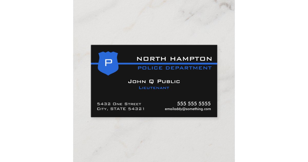 Thin Blue Line American Flag Business Card | Zazzle.com
