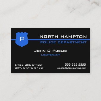 Thin Blue Line American Flag Business Card | Zazzle