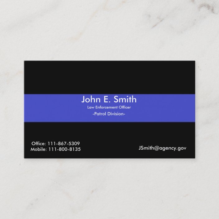 Thin Blue Line/American Flag Business Card | Zazzle.com