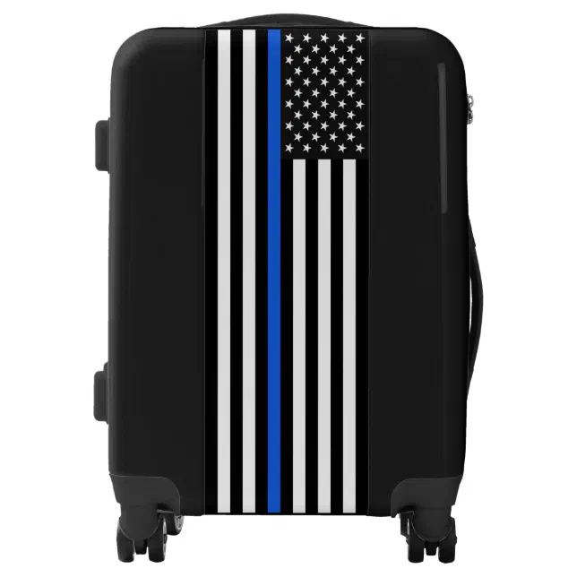 Thin Blue Line American Flag Luggage | Zazzle