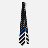 Thin Blue Line American Flag Police Neck Tie | Zazzle