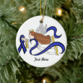 Thin Blue Line Angel Ceramic Ornament | Zazzle