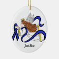 Thin Blue Line Angel Ceramic Ornament | Zazzle