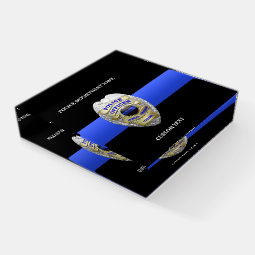 Thin Blue Line Award Badge Plaque Paperweight | Zazzle