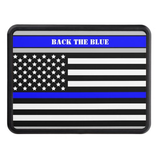 [Thin Blue Line] Back the Blue Law Enforcement SVG Hitch Cover | Zazzle