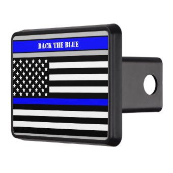 [Thin Blue Line] Back the Blue Law Enforcement SVG Hitch Cover | Zazzle