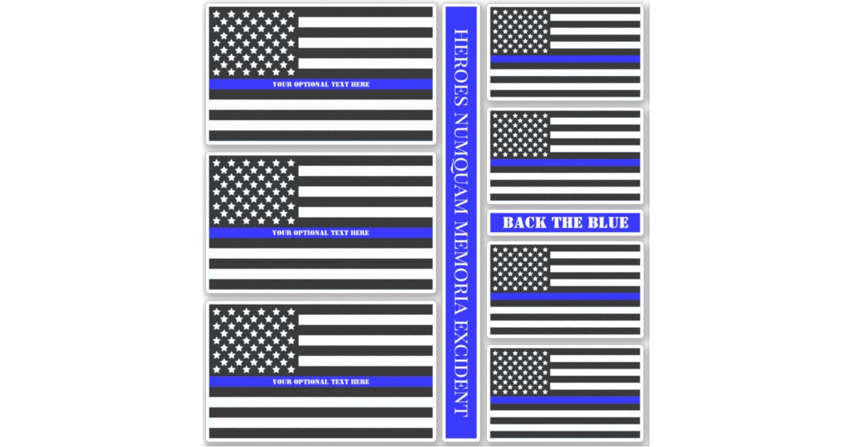 [Thin Blue Line] Back the Blue SVG Vinyl Stickers | Zazzle