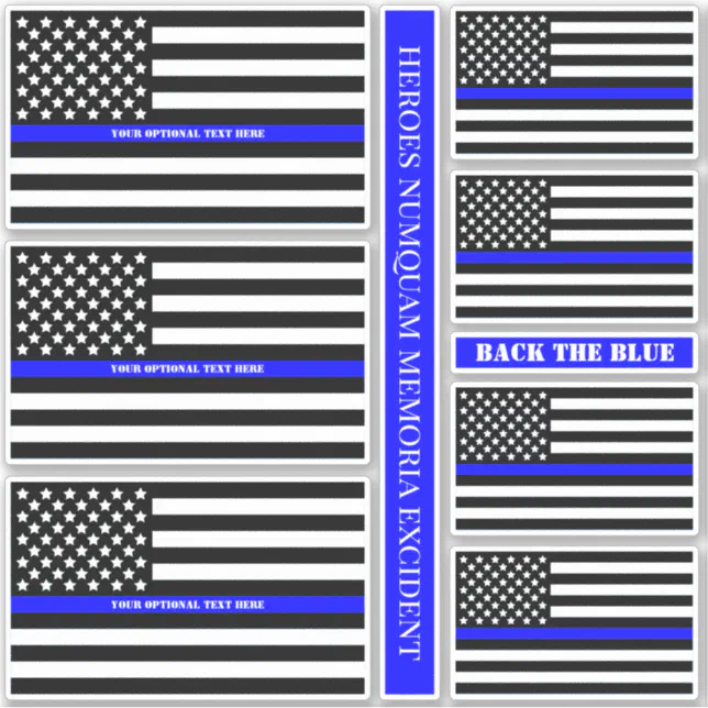 [Thin Blue Line] Back the Blue SVG Vinyl Stickers | Zazzle