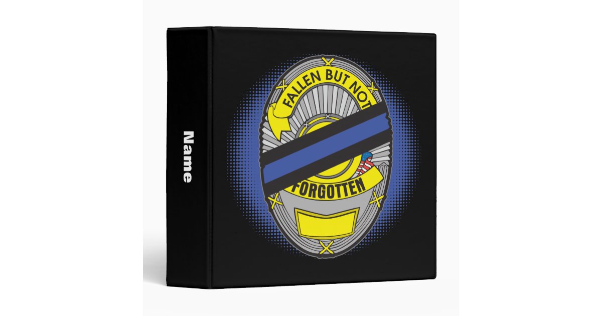 Thin Blue Line Badge Binder | Zazzle
