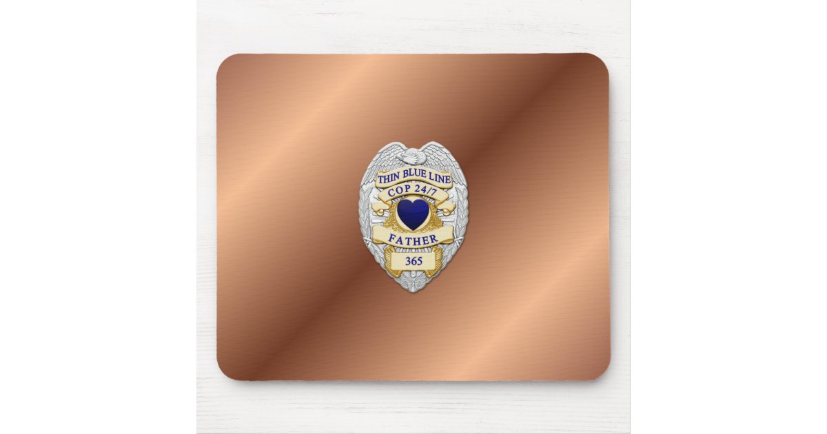 Thin Blue Line Badge Mouse Pad | Zazzle