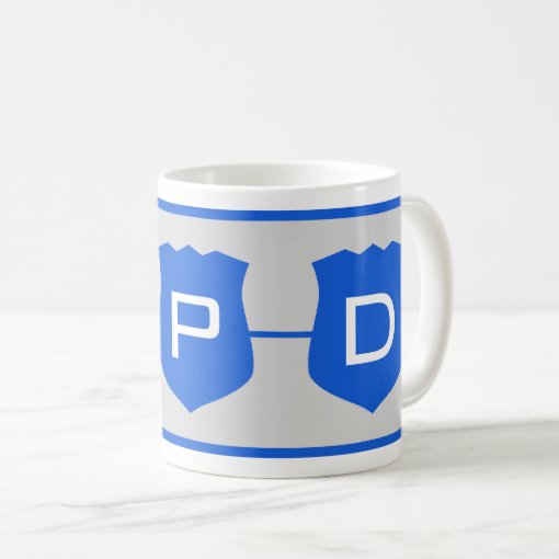 Thin Blue Line Badge Pd Custom Coffee Mug Zazzle