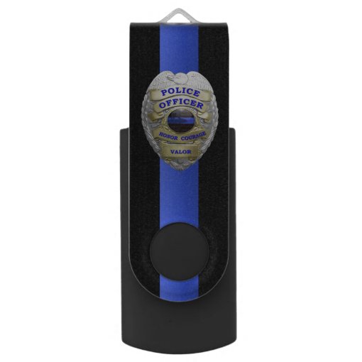 Thin Blue Line Badge USB Flash Drive | Zazzle