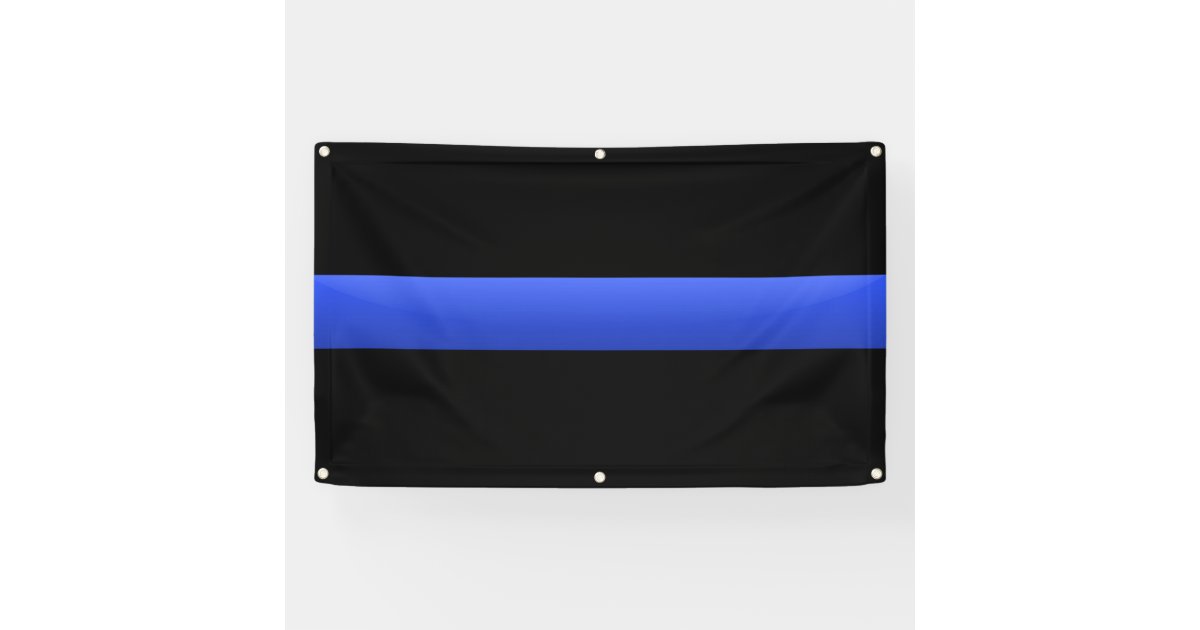 Thin Blue Line Banner | Zazzle