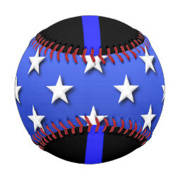 Thin Blue Line Big Stars and Stripes Baseball | Zazzle