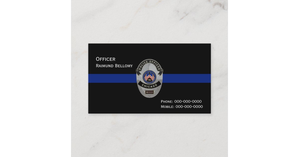 Thin Blue Line Business Card | Zazzle