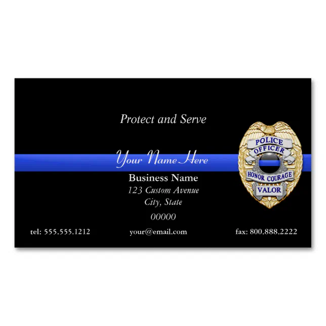Thin Blue Line Business Card Magnet | Zazzle