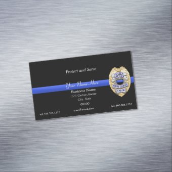 Thin Blue Line Business Card Magnet | Zazzle