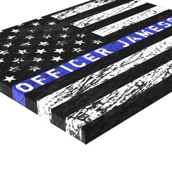 Thin Blue Line Canvas Print | Zazzle